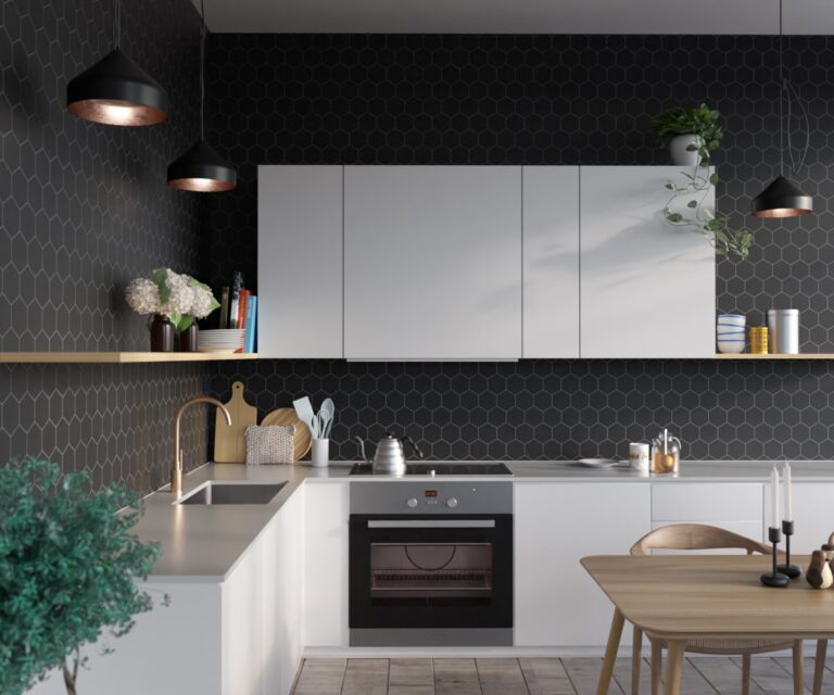 Black - Fibo Kitchen Board - ett vattentät väggsystem